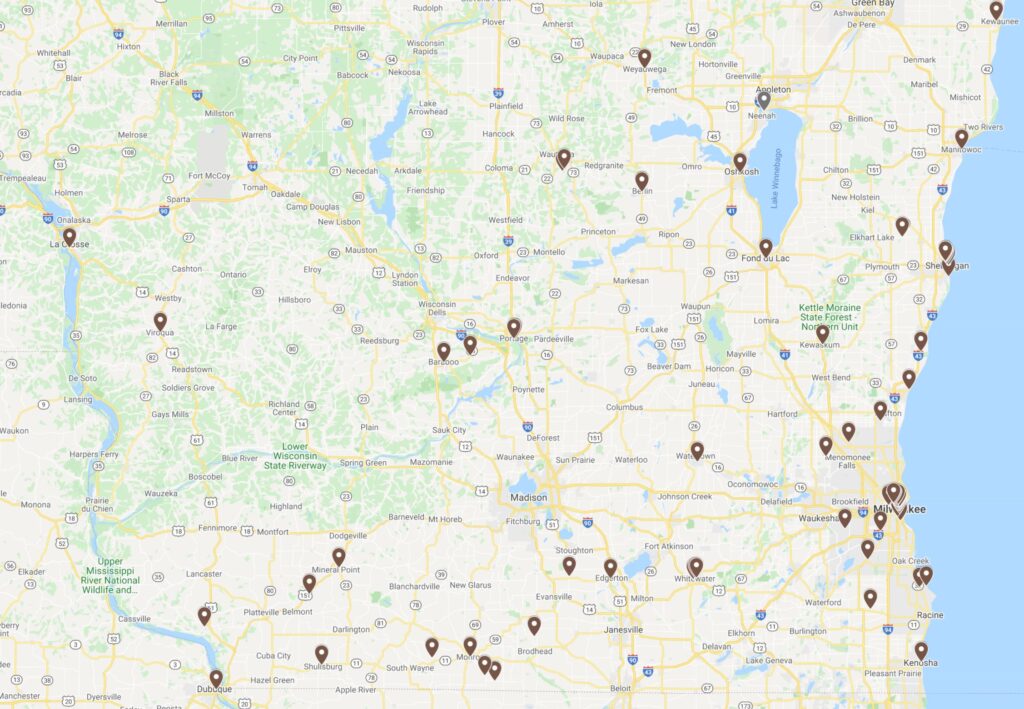 Wisconsin Pottery Sites – Interactive Map – Made from Clay